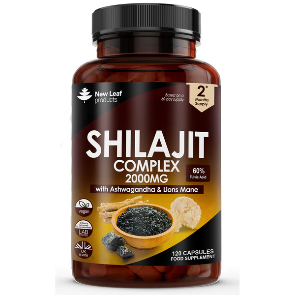 New Leaf Shilajit Complex With Ashwagandha And Lions Mane Nuleaf 6850